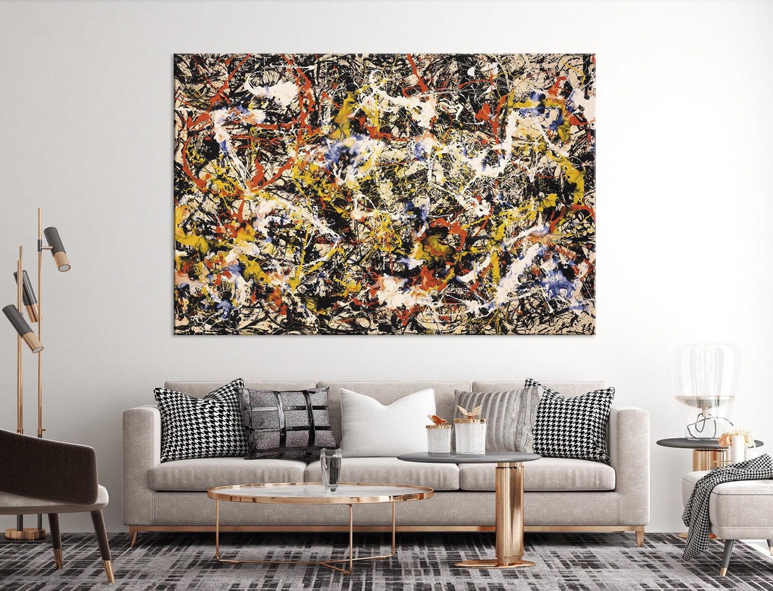 Convergence 1952 Jackson Pollock Canvas Wall Art Fine Art Print Home ...