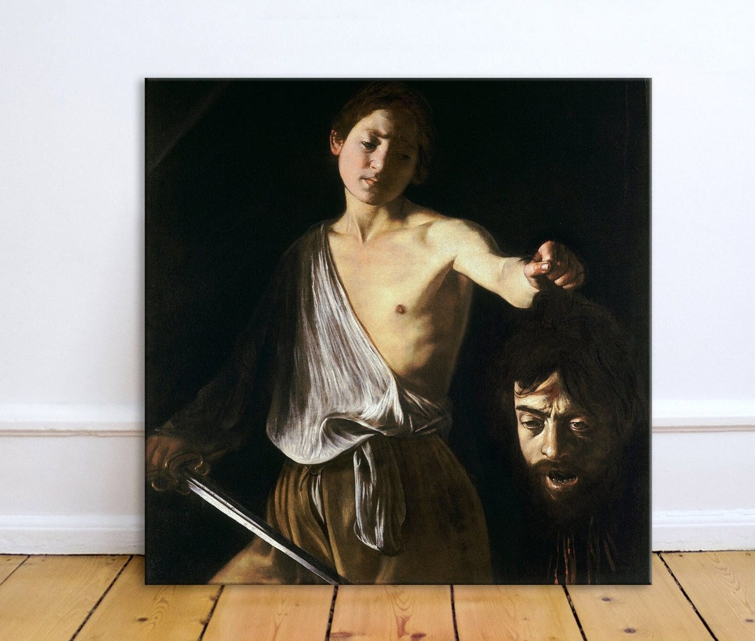 David With the Head of Goliath 1610 by Caravaggio Canvas Print, Classic ...
