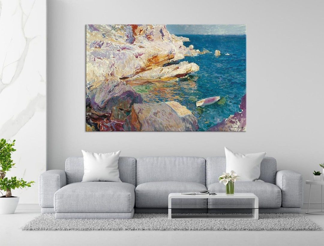 Rocks at Javea (1905) by Joaquín Sorolla - Impressionist Mediterranean ...