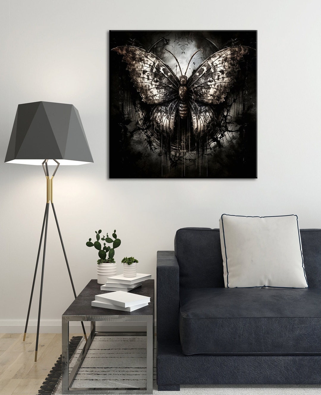 Butterfly Art Print Butterfly Canvas Wall Art Abstract Butterfly Modern ...