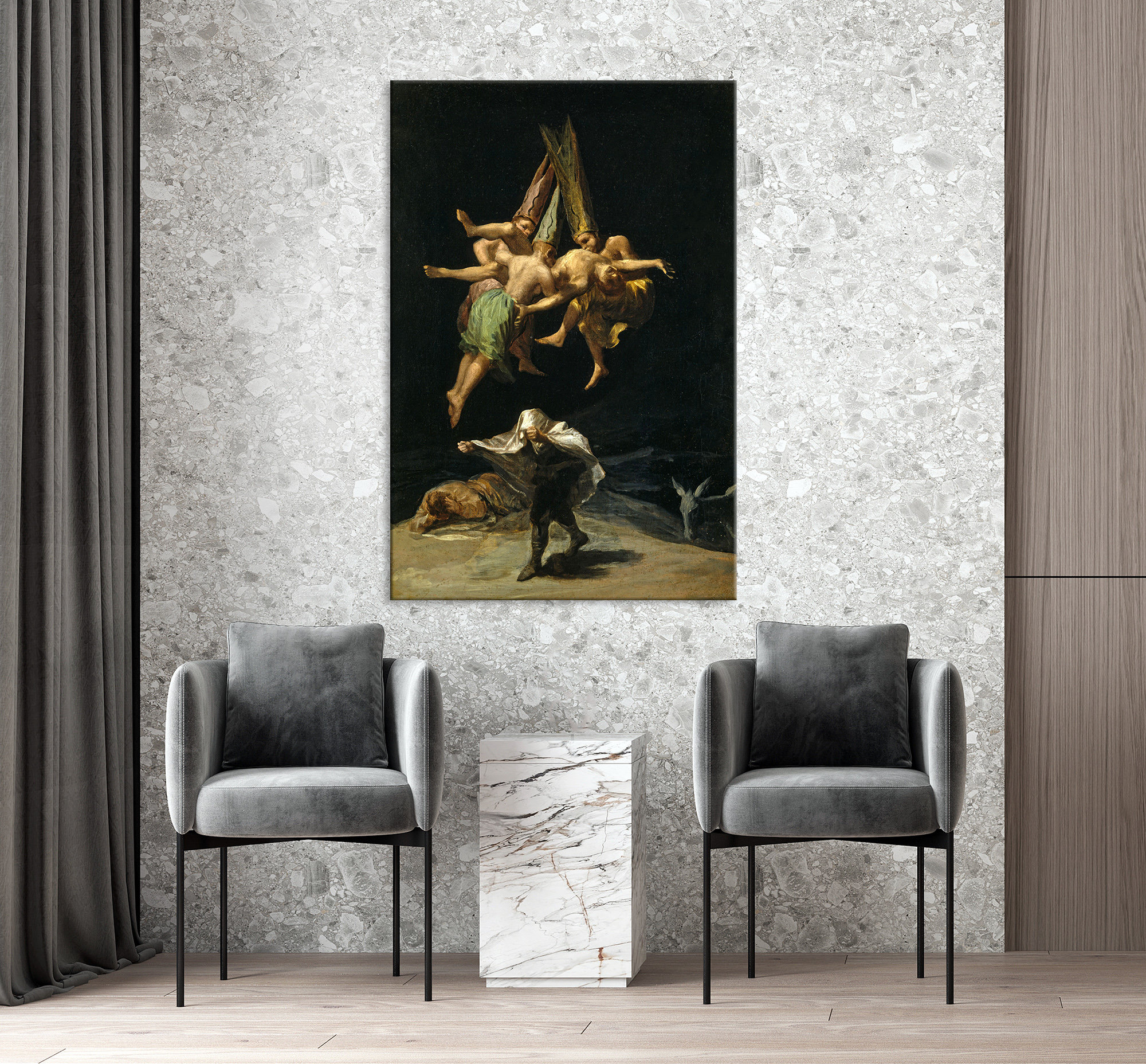 The Witches Flight 1798 Francisco De Goya Canvas Wall Art Home Office ...