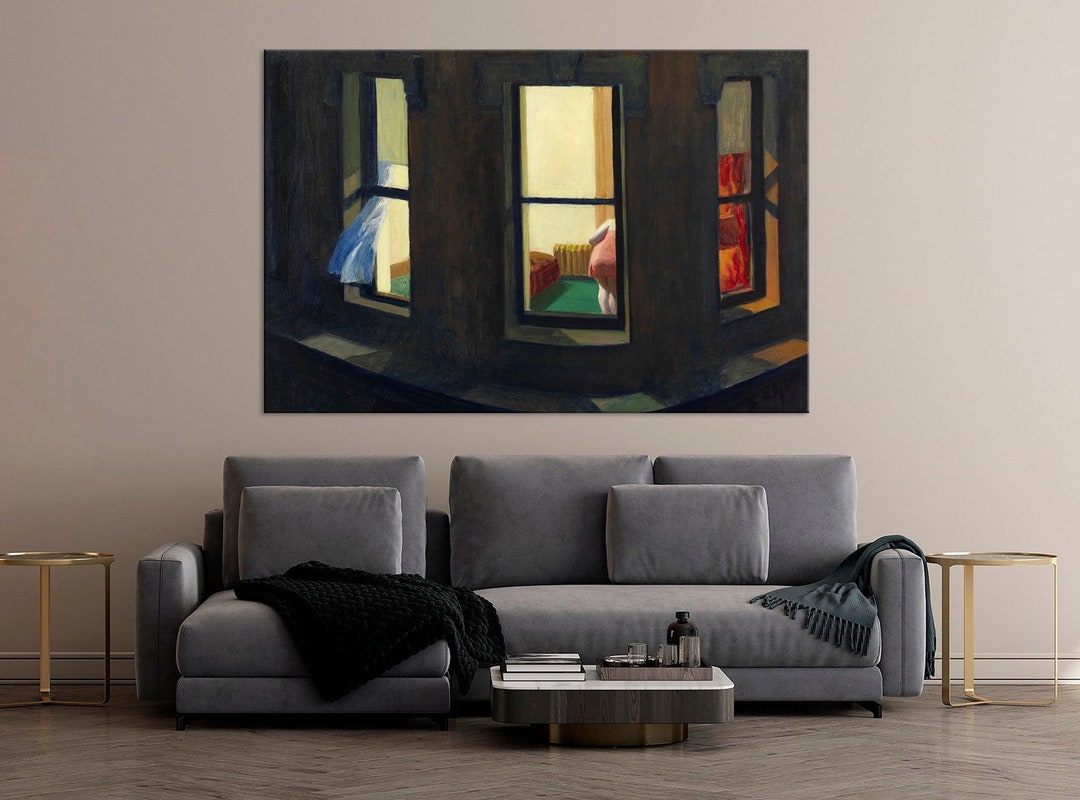 Night Windows (1928) by Edward Hopper Canvas Print, Iconic American ...