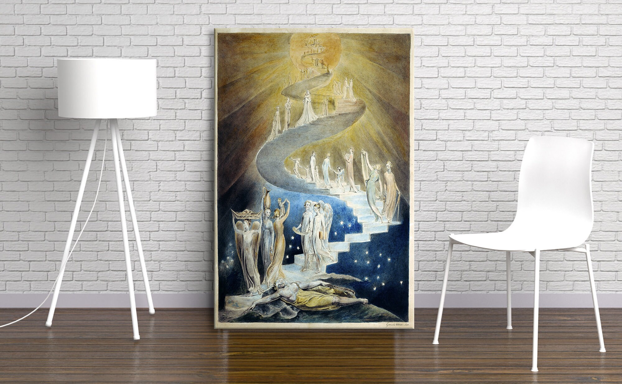 Jacob's Ladder by William Blake Religious Art Canvas Wall Art Home ...