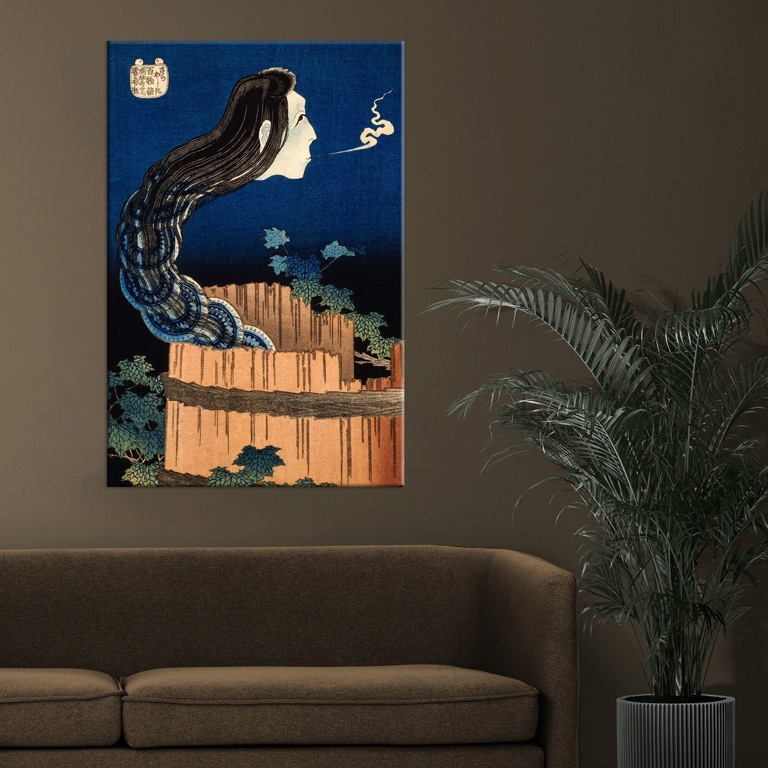 The Mansion of the Plates 1832 Katsushika Hokusai Canvas Art, Okiku ...