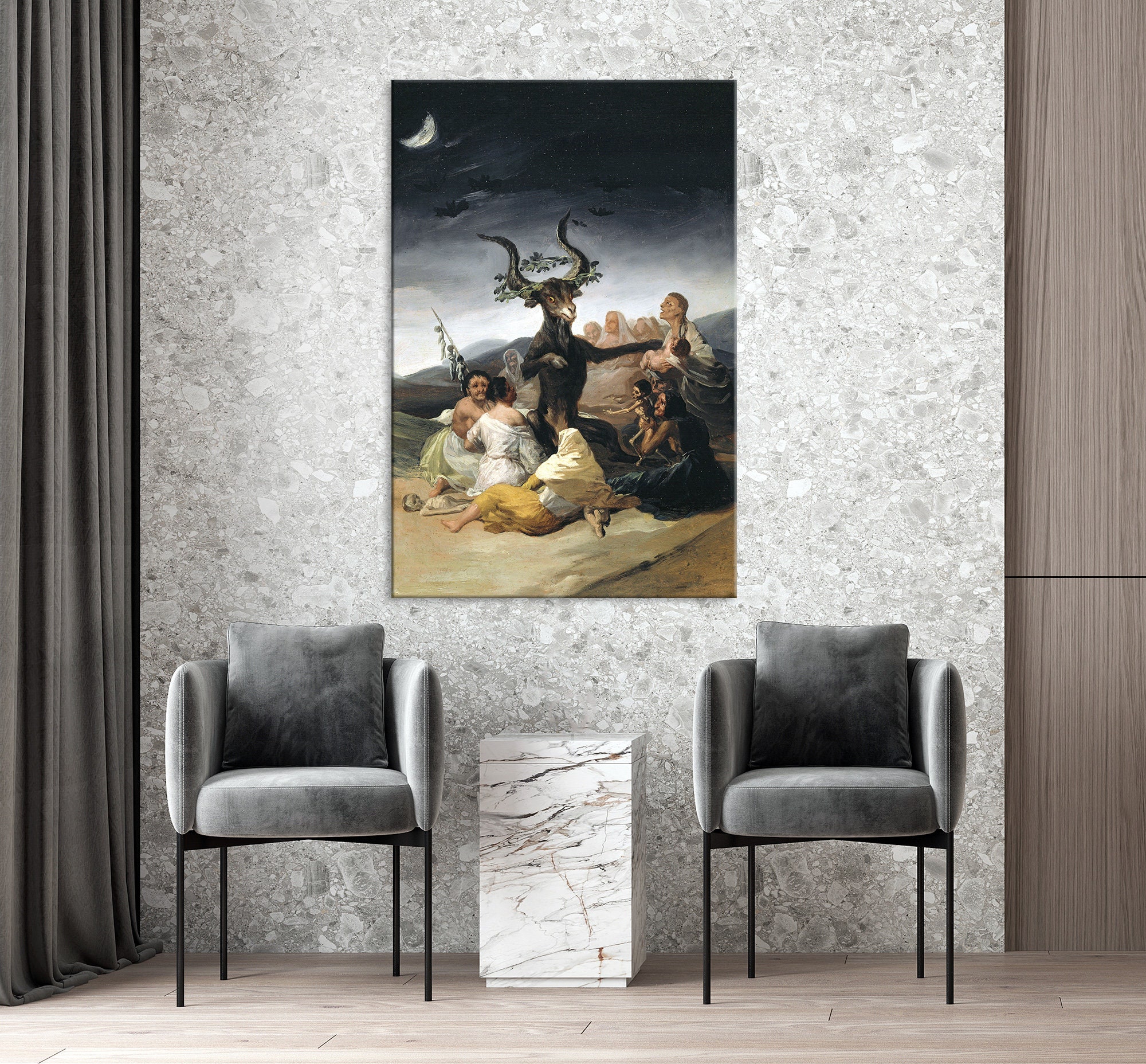 Witches' Sabbath 1798 Francisco De Goya Canvas Wall Art Reproduction ...