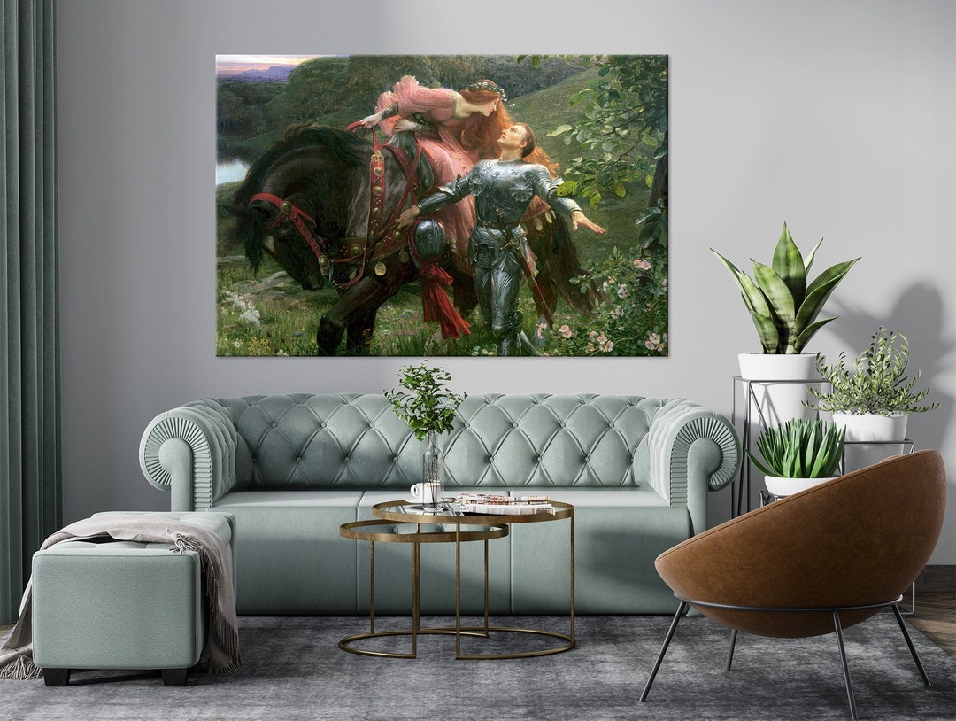 La Belle Dame Sans Merci Canvas Print – Frank Dicksee Pre-raphaelite ...