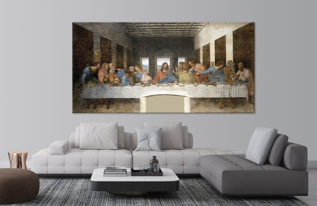 The Last Supper 1498 Leonardo Da Vinci Canvas Wall Art Reproduction ...
