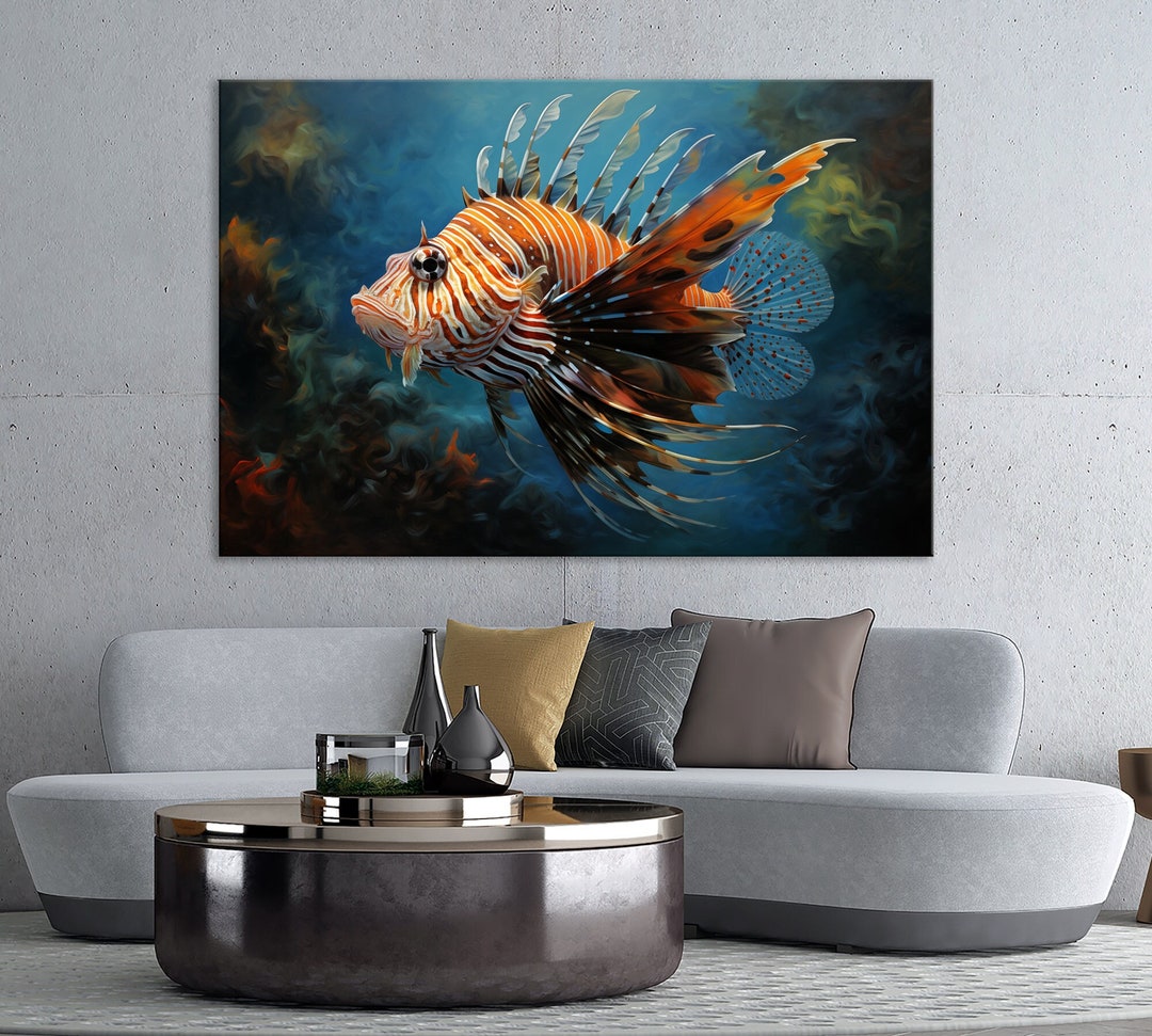 Tropical Fish Canvas Art Print Large Marine Canvas Wall Art Aquatic ...
