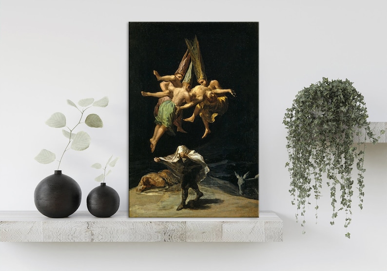 The Witches Flight 1798 Francisco De Goya Canvas Wall Art Home Office ...