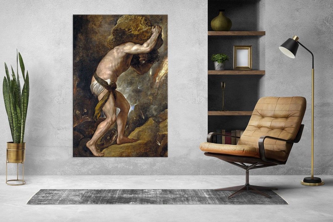 Sisyphus 1549 Titian Canvas Wall Art Home Office Decor Fine Art Print ...