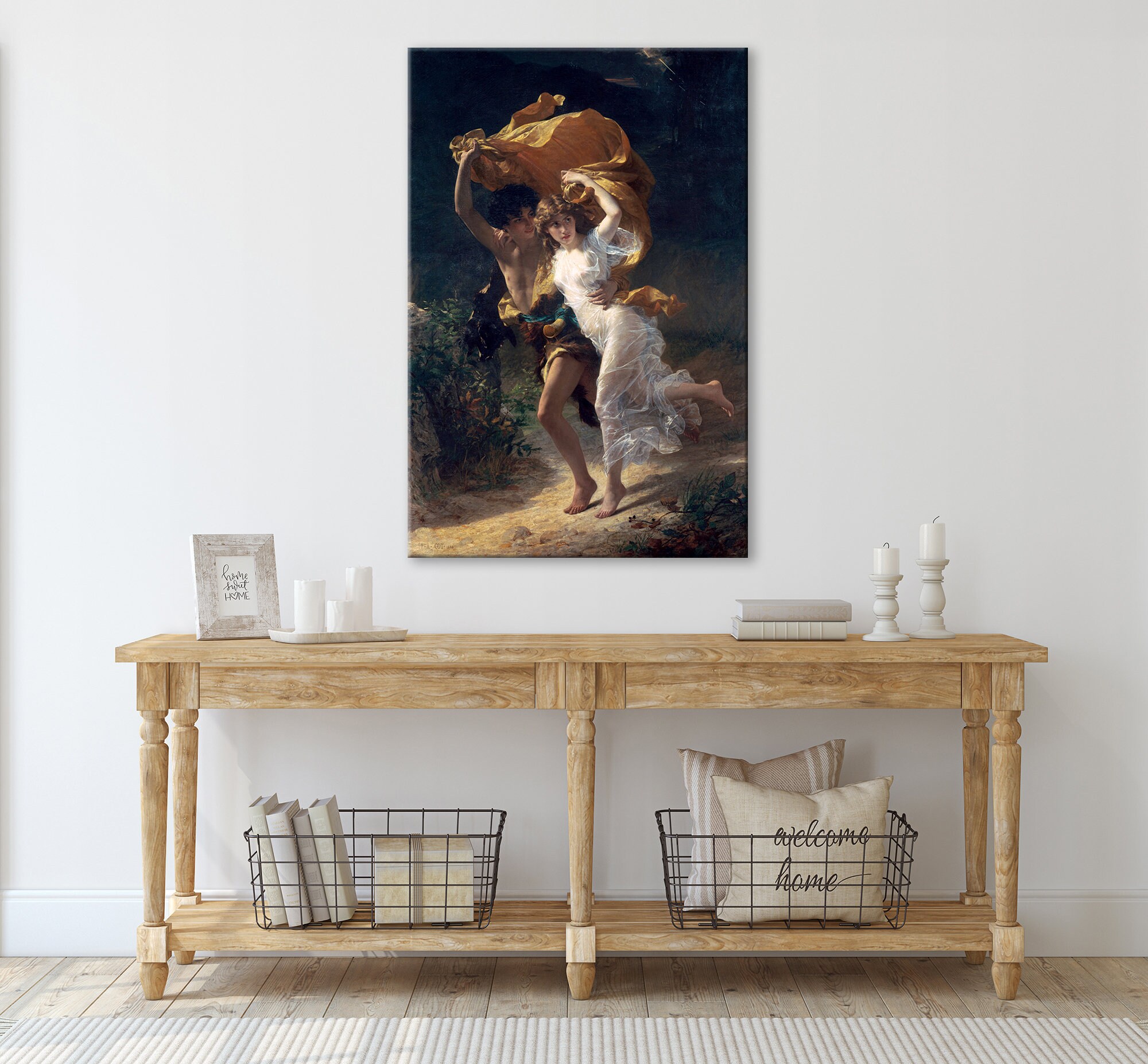 The Storm 1880 Pierre Auguste Cot Canvas Wall Art Reproduction Fine Art ...