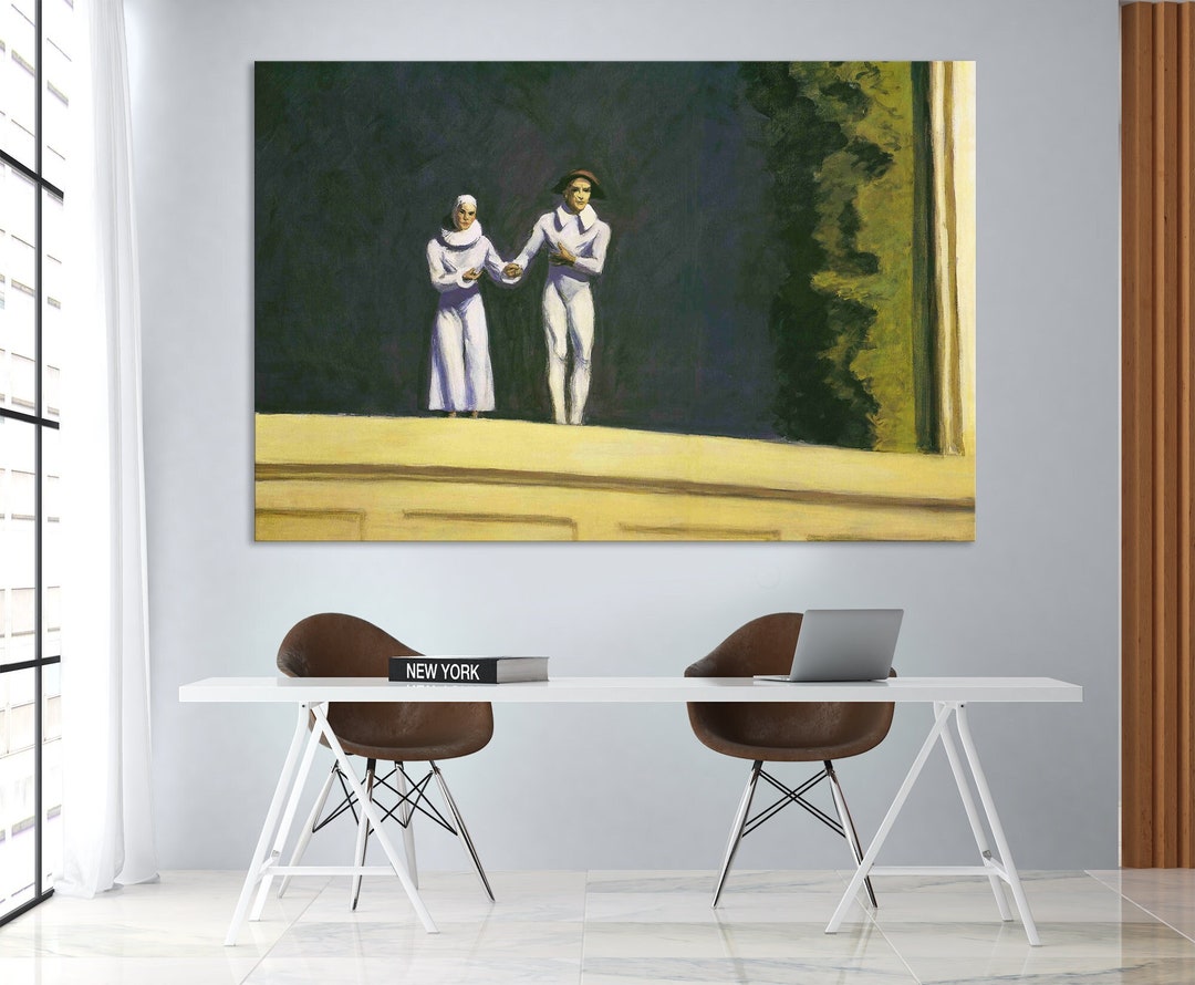 Two Comedians (1966) Edward Hopper Painting Reproduction, Vintage Art ...