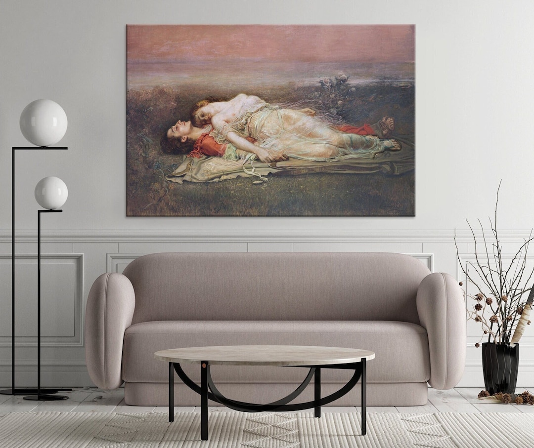 Tristan and Isolt death 1910 Rogelio De Egusquiza Painting Reproduction ...