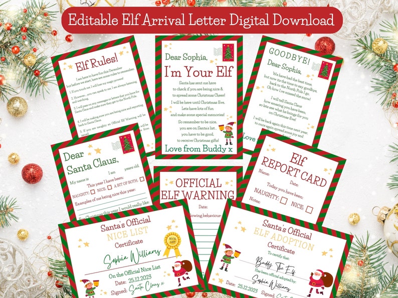 Editable Elf Arrival Letter, Elf Arrival Idea, Goodbye Letter ...