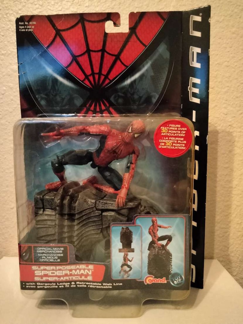 Spider-man 2002 MOVIE Toy Biz Super Poseable Spider-man - Etsy