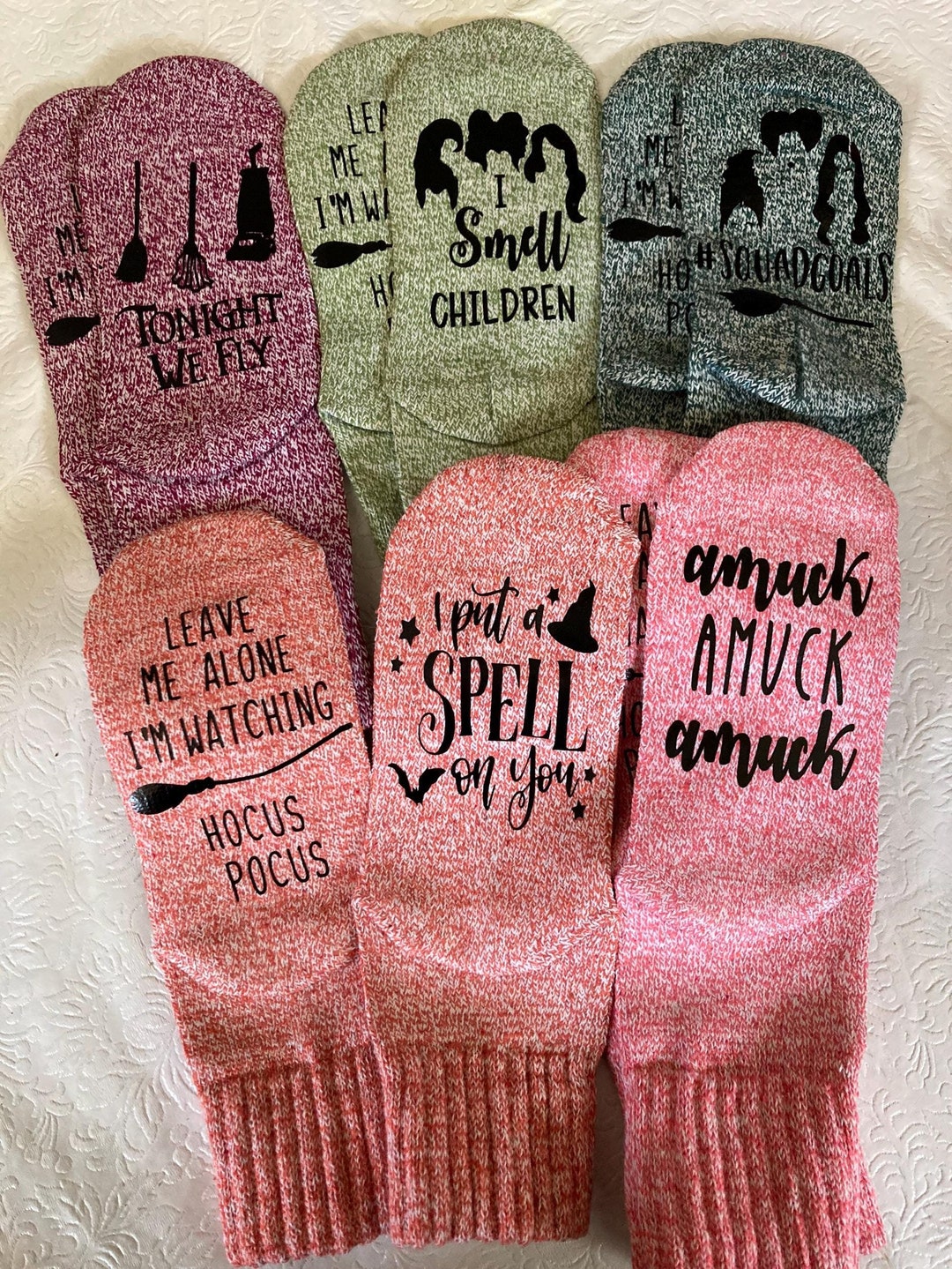 Hocus Pocus Socks: Funny Halloween Movie Quote Socks - Women's Size - Etsy