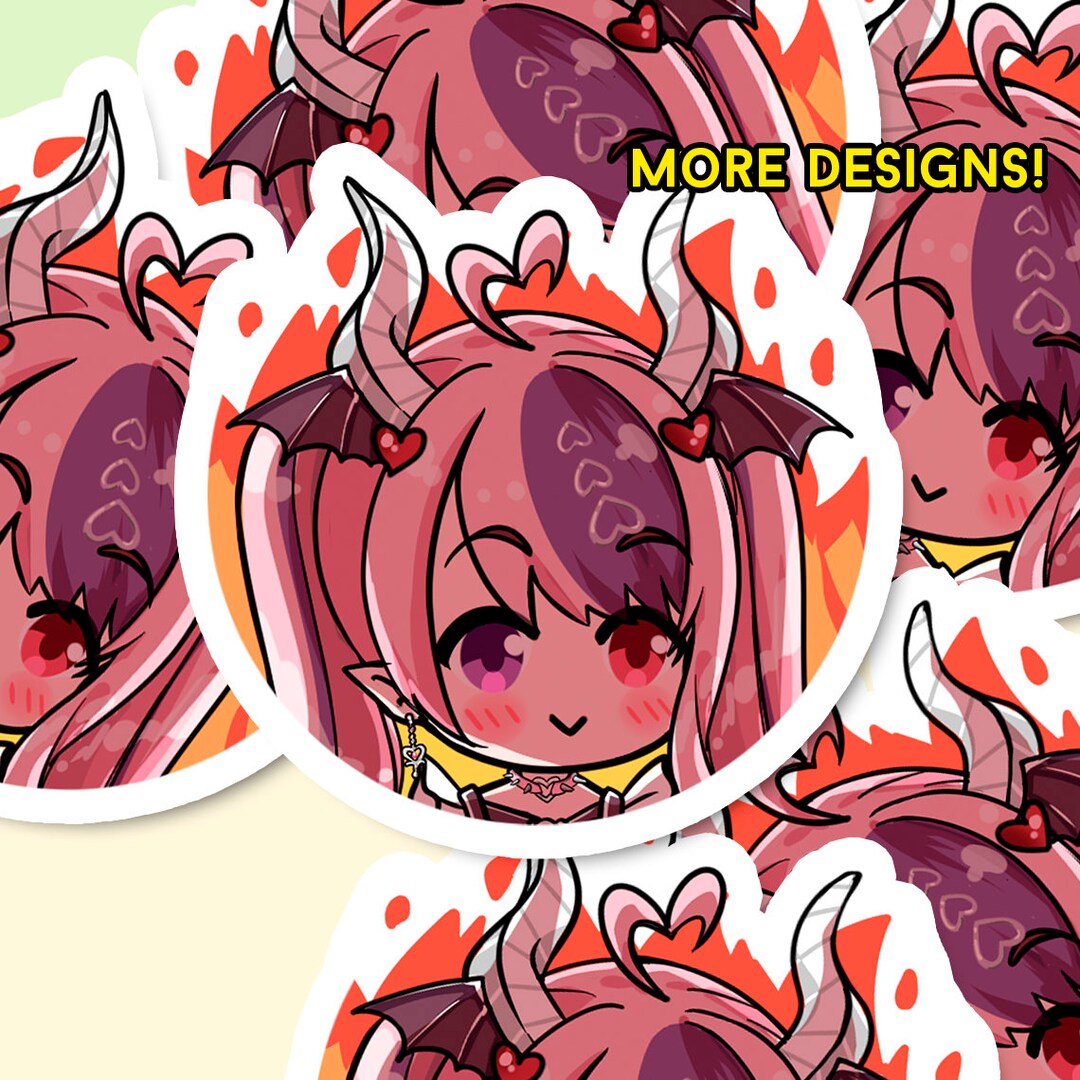 Vshojo Ironmouse Sticker, Vtuber Stickers, Kiss Cut Stickers 3x3 ...