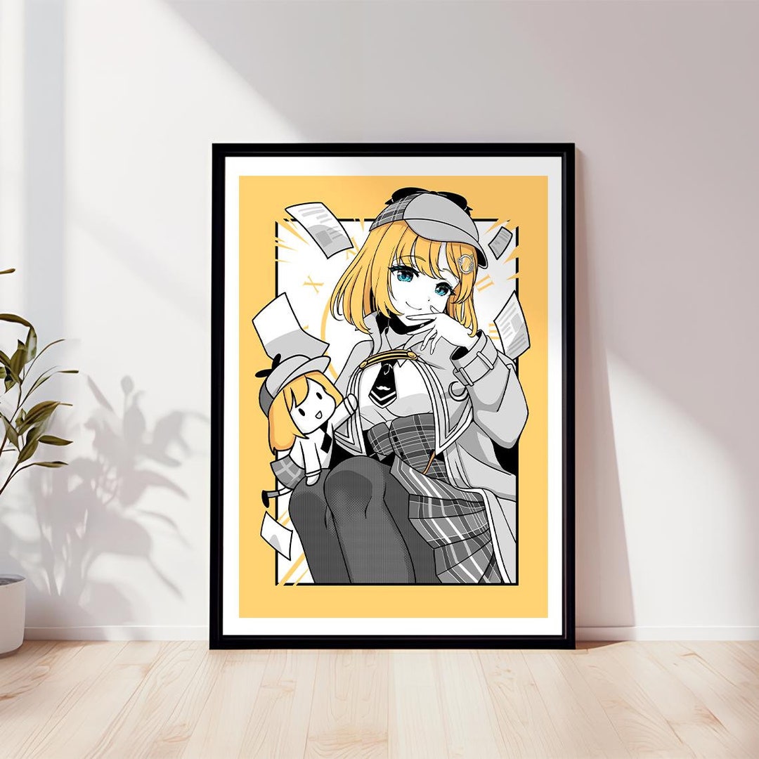 Amelia Watson Wall Art Amelia Watson Poster Hololive Myth Merch Vtubers ...