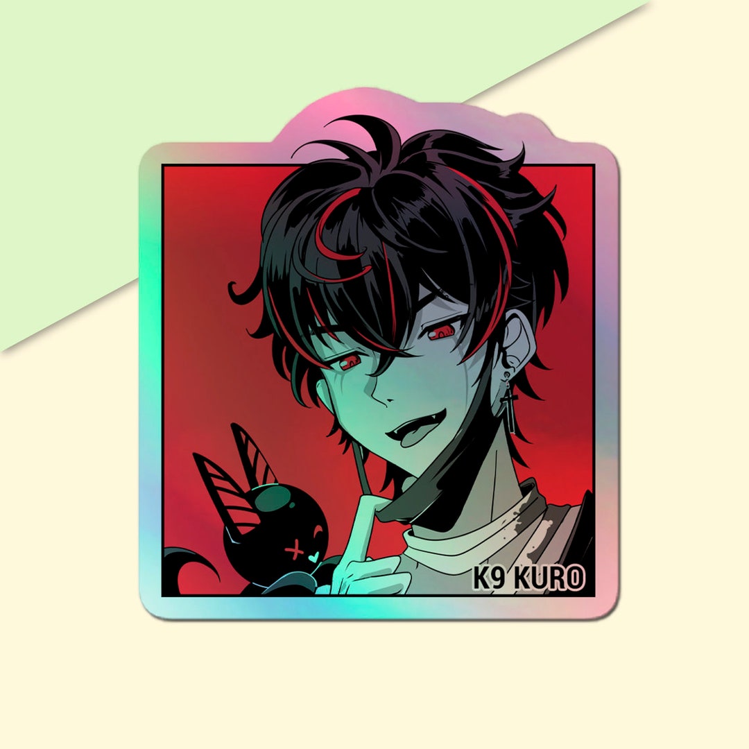 Vshojo K9 Kuro Holographic Stickers Vtuber Stickers, Kiss Cut Stickers ...