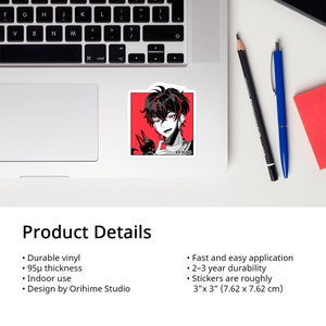 Vshojo K9 Kuro Sticker, Vtuber Stickers, Kiss Cut Stickers 3x3, K9 Kuro ...