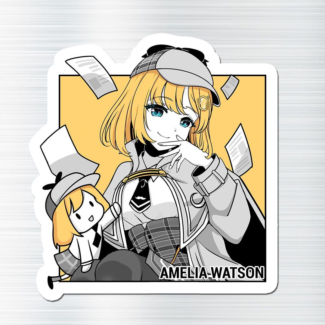 Amelia Watson Fridge Magnet Die Cut Vtuber Magnets 3 3 Vtuber Merch ...
