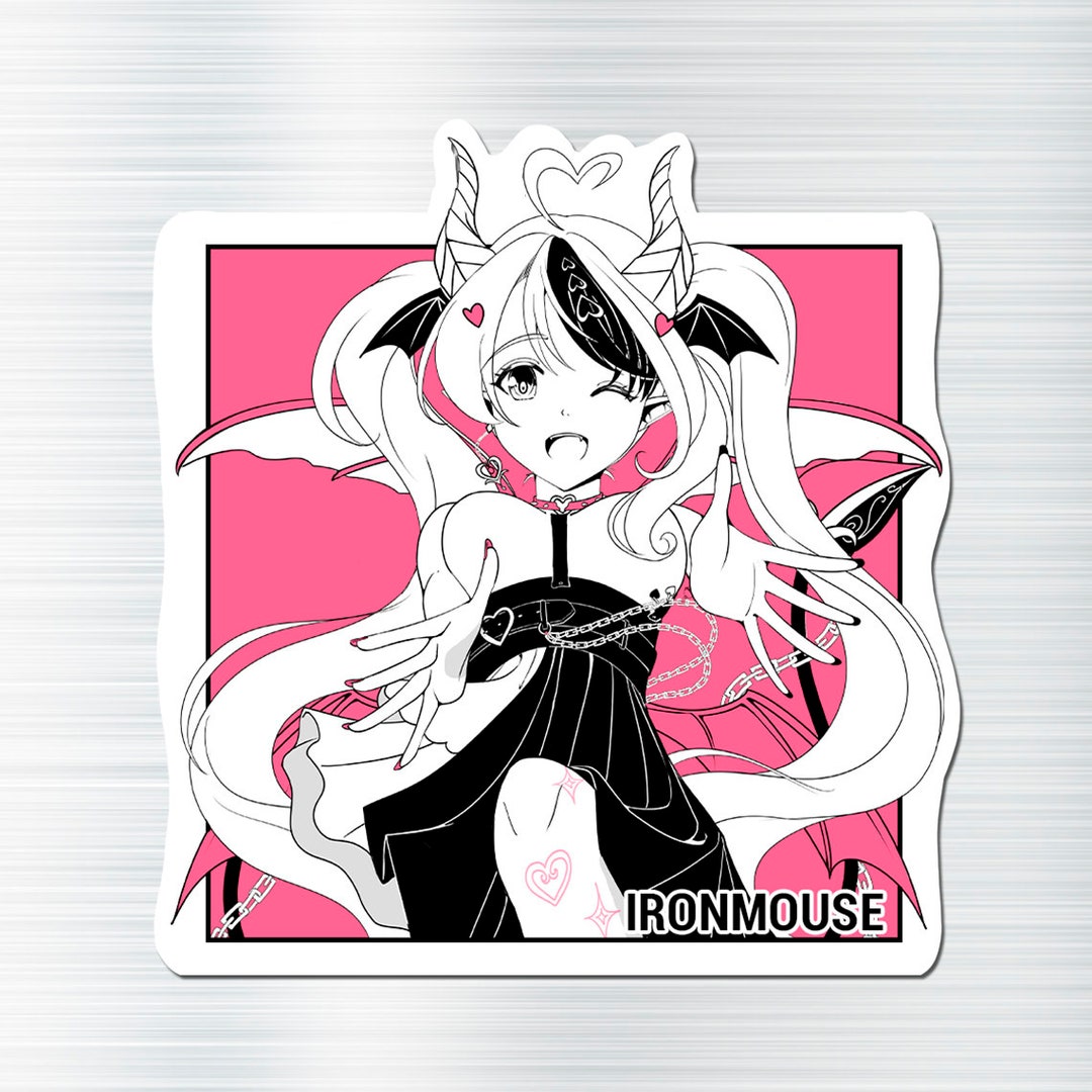 Vshojo Ironmouse Fridge Magnet, Die Cut Vtuber Magnets 3 3, Vtuber ...
