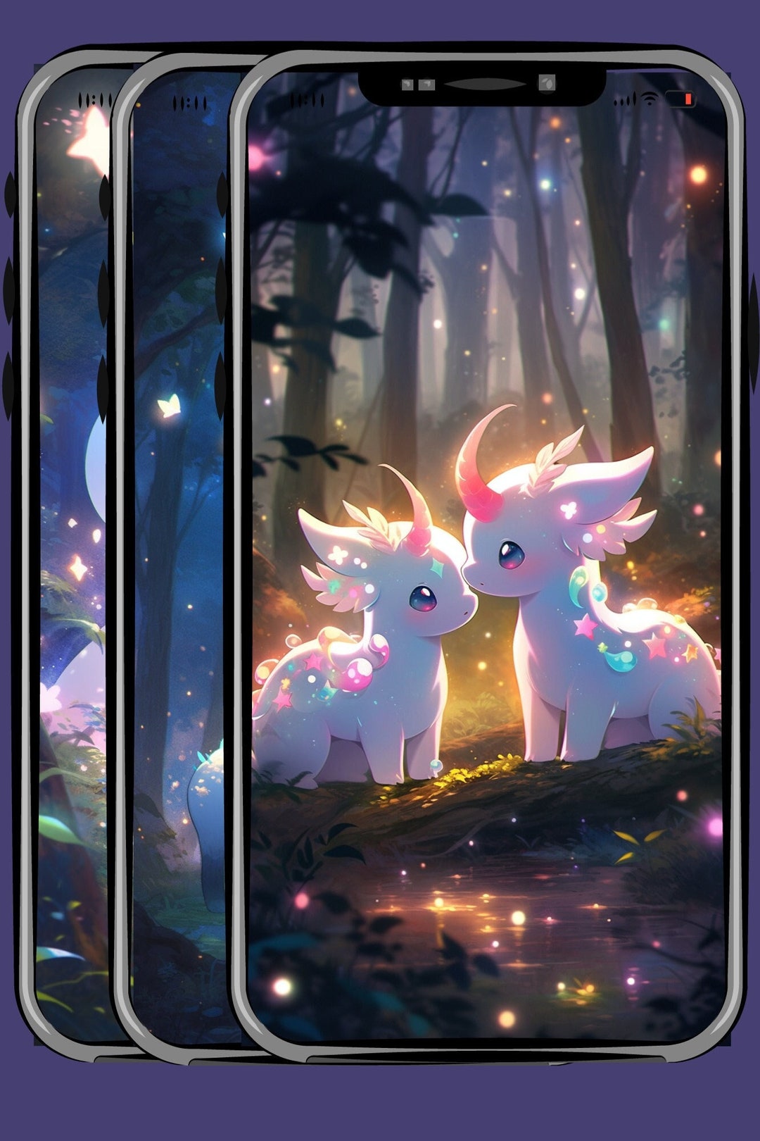 3 Cell Phone Backgrounds - Cute Mythical Creatures Wallpaper Set #3 ...