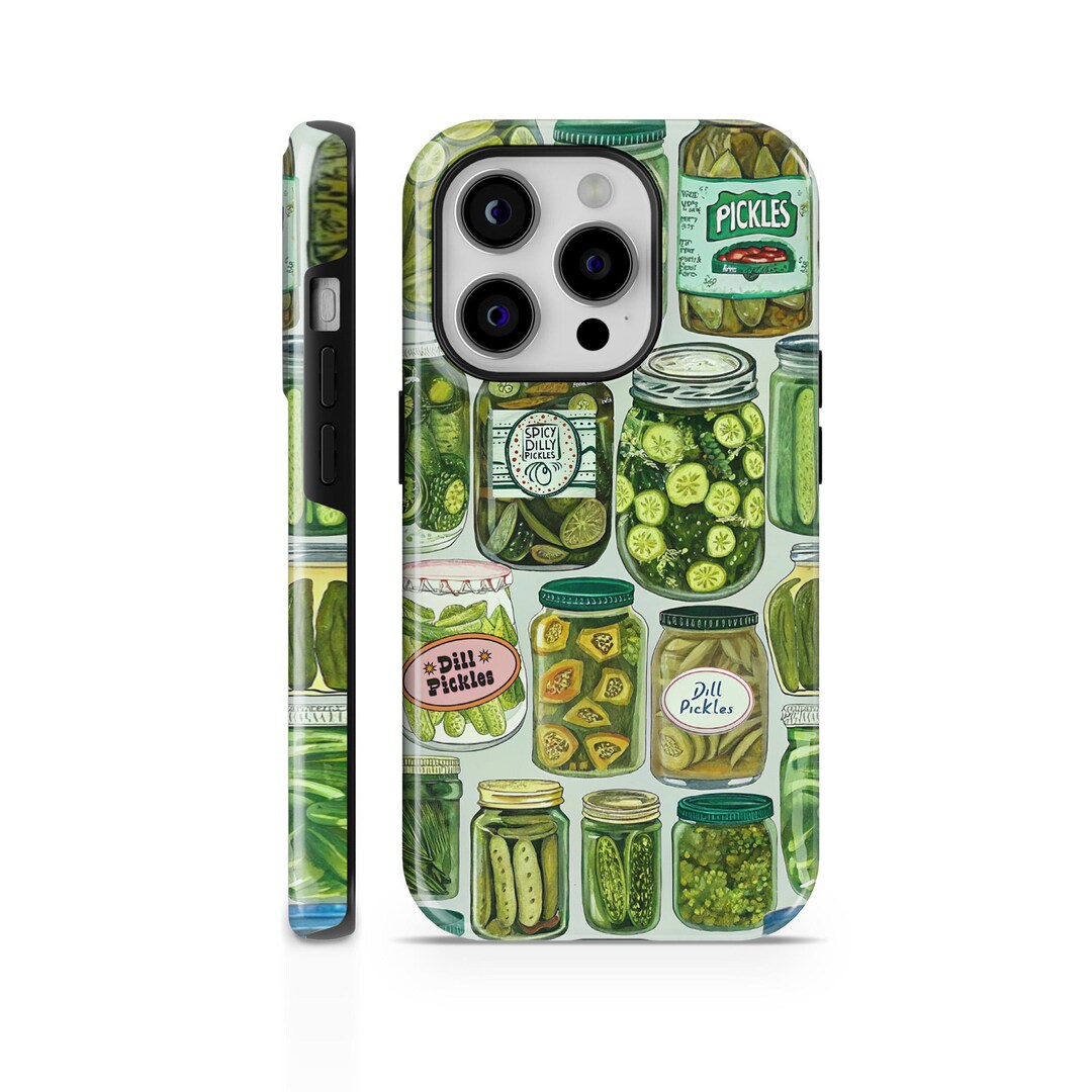 Dill Pickles Phone Case Collage TOUGH Cover for iPhone 16 Pro Max, 15 ...