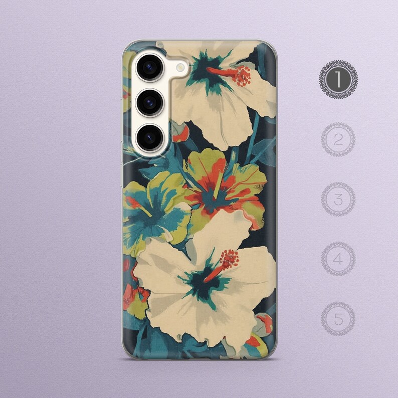 Hibiscus Phone Case Y2K Trendy Beachy Cover for Samsung Galaxy S24ultra ...