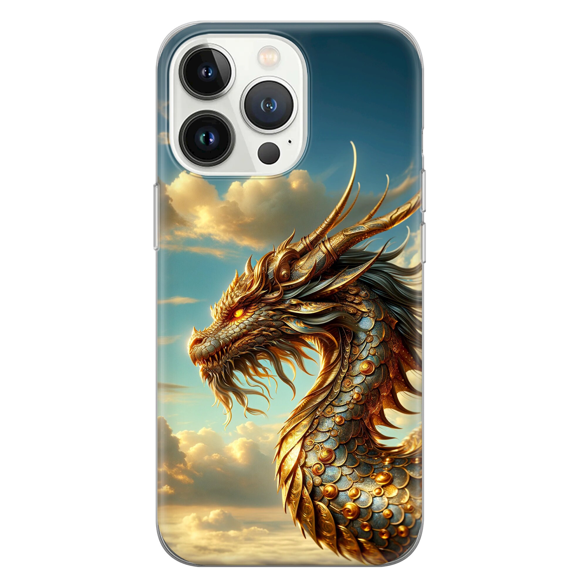 Majestic Mythological Dragon Phone Case Cover for iPhone 15,14pro 13 ...