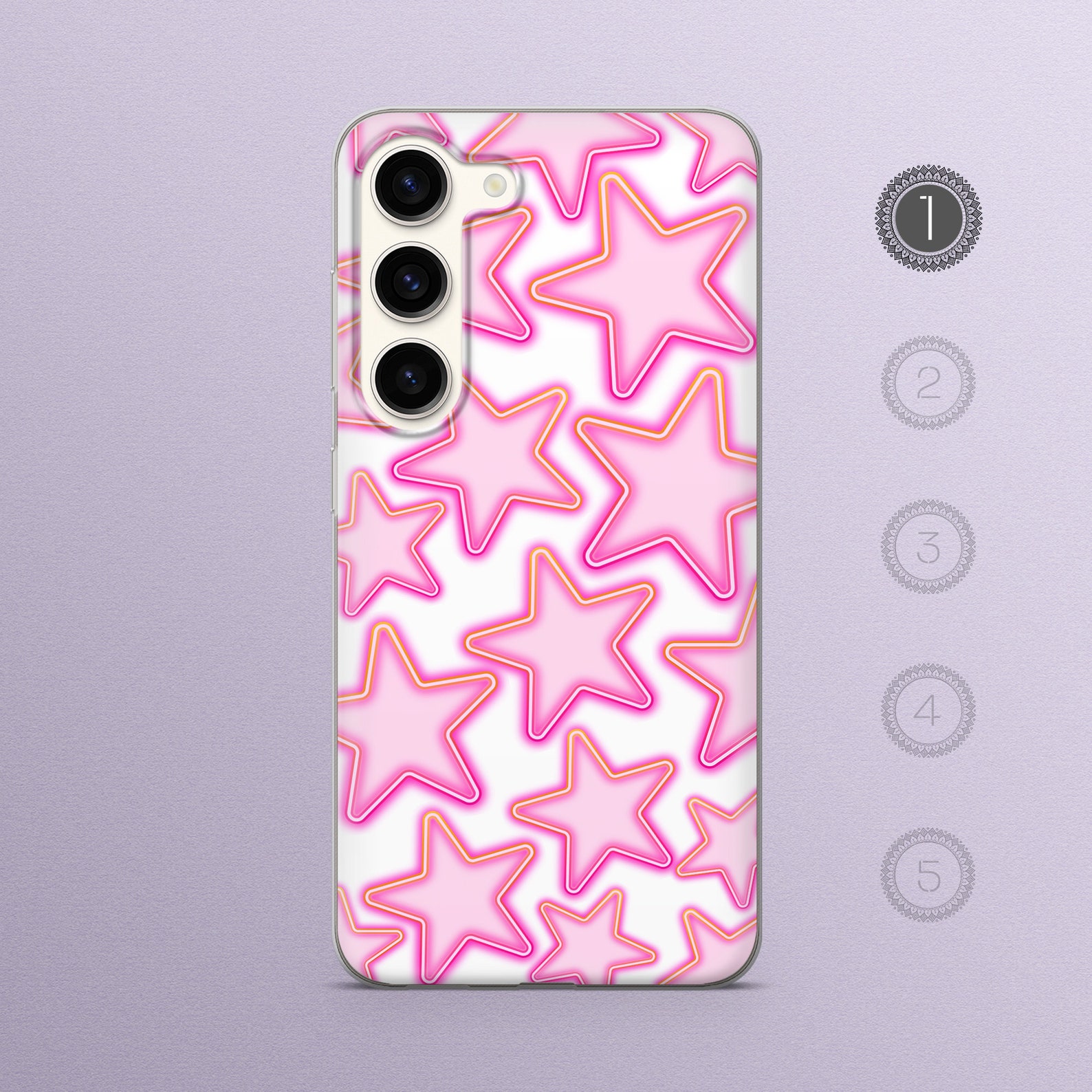 Y2K Vintage Star Phone Case Glow Cover for iPhone 17 Pro Max, 16e, 15 ...