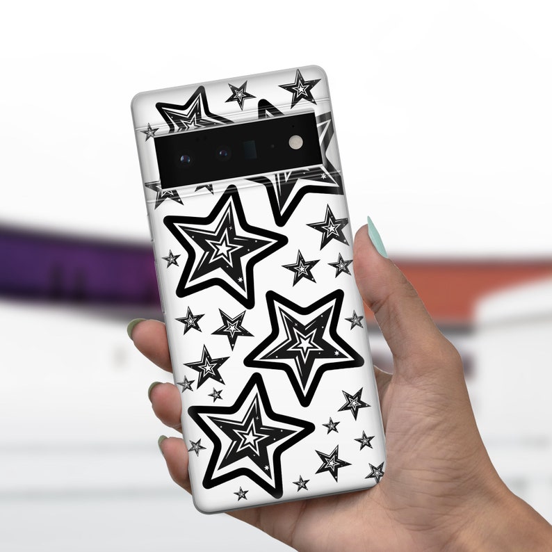 Capa de celular vintage Y2K com estrelas e efeito luminoso para Samsung ...