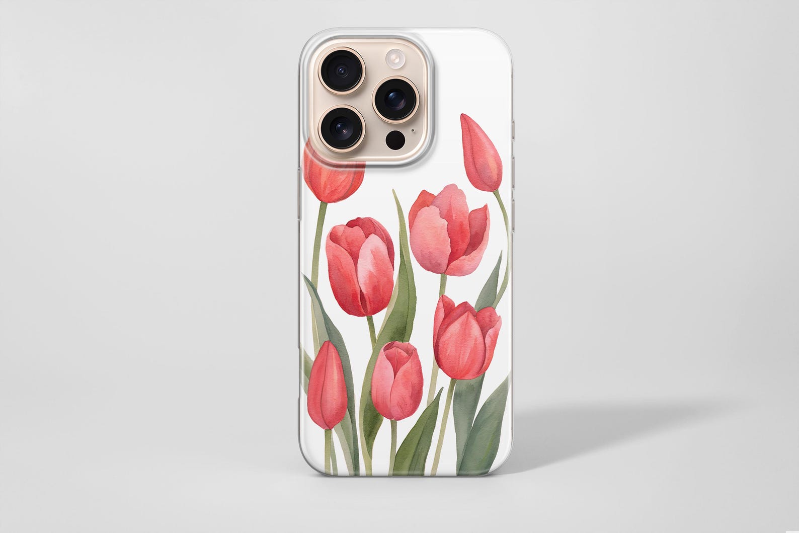 Aesthetic Tulips Phone Case Spring Flower Cover for iPhone 16 Pro Max ...