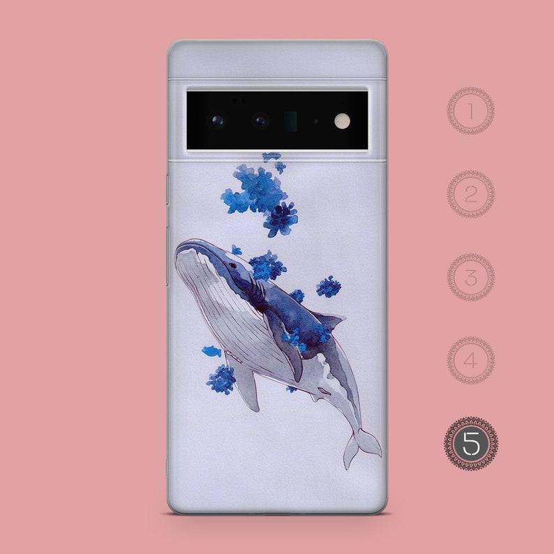 Whale Phone Case Sea Creature Aquatic Cover for Google Pixel 8,8pro ...