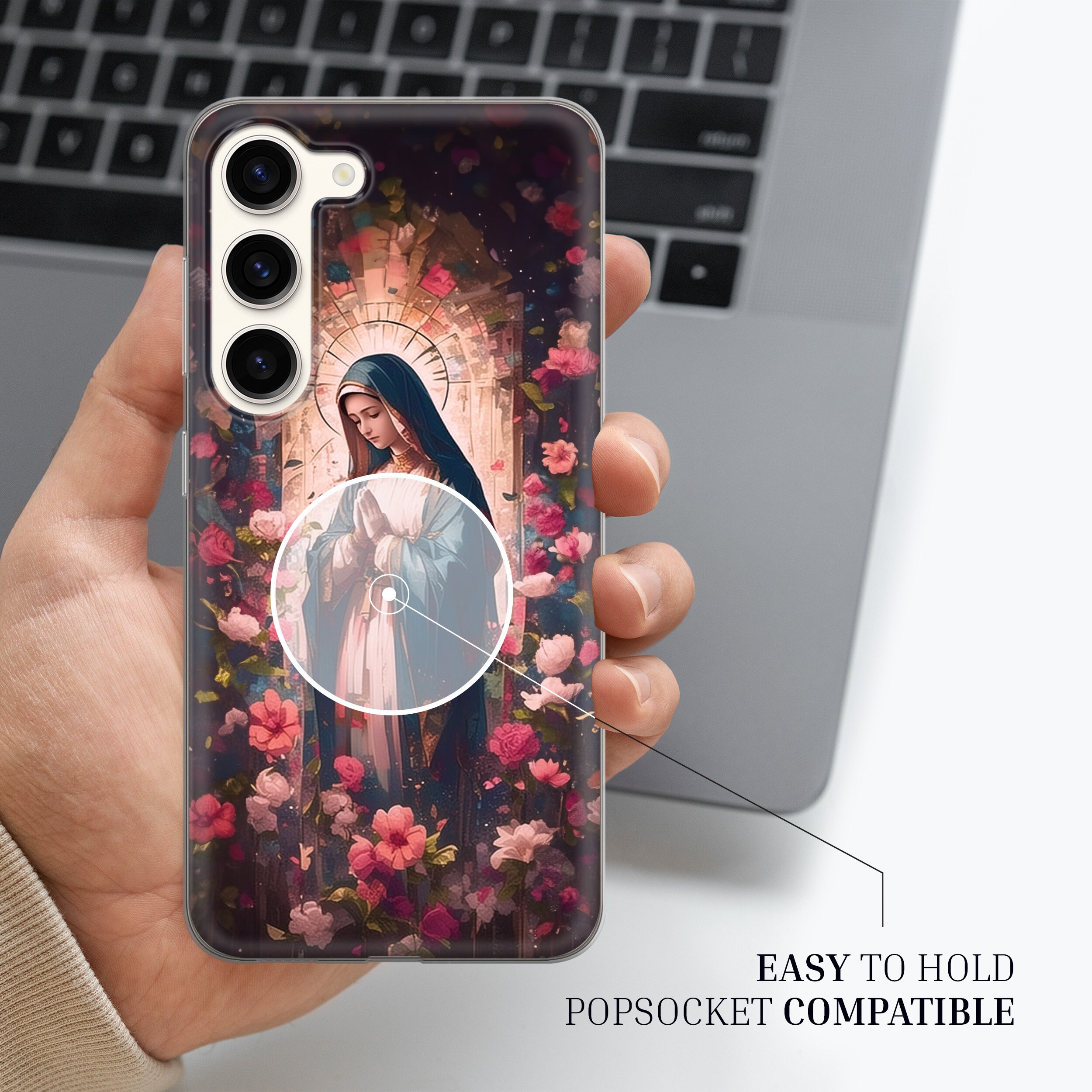 Mother of God Phone Case Praying Virgin Mary Cover for Samsung A15, A54 ...