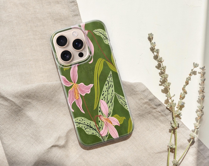 Hawaiian Grunge Orchid iPhone Case, Tropical Flower iPhone Case, Summer ...
