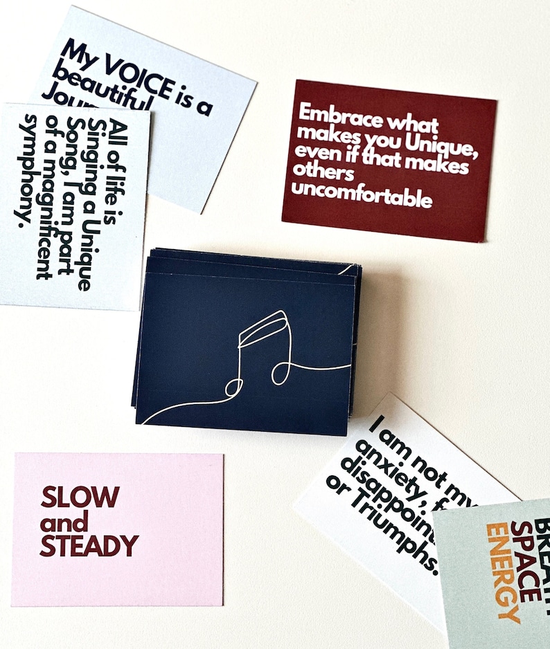 Affirmation Cards for Singers - Etsy