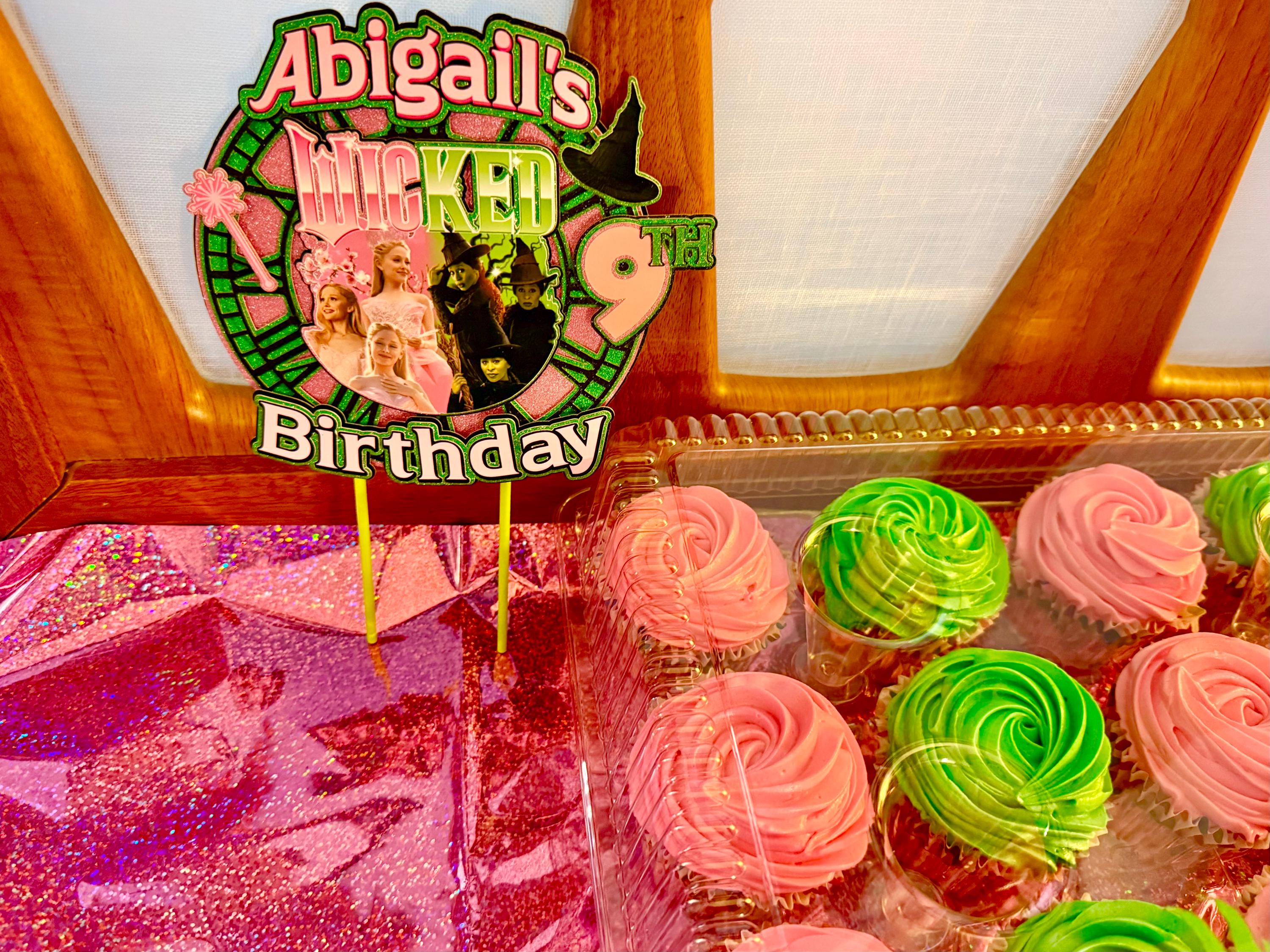 Personalized Wicked Birthday Cake Topper: Elphaba & Glinda Party Decor ...