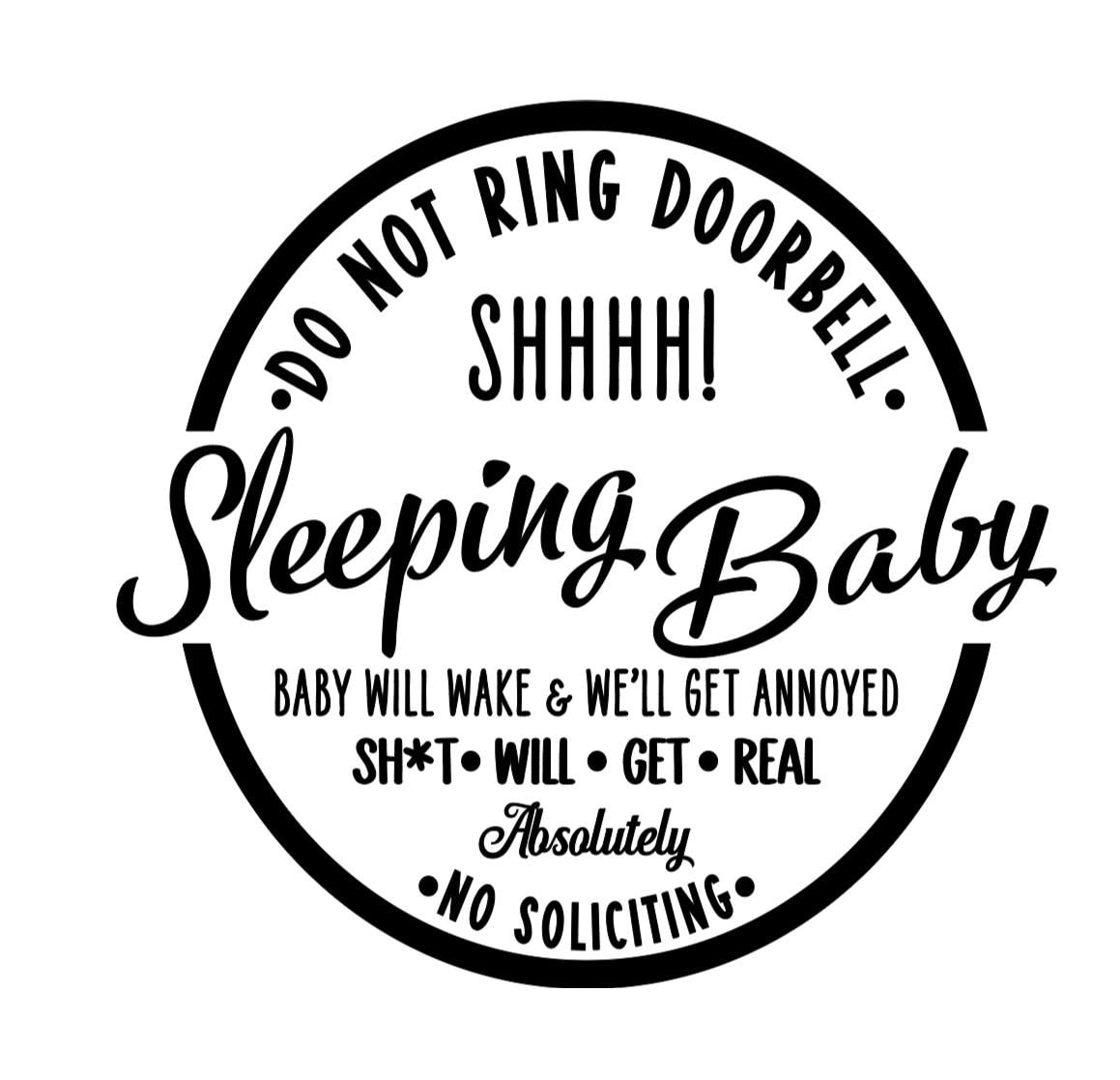 Do Not Disturb Sleeping Baby Door Sign, Baby Sleeping Sign, Do Not ...