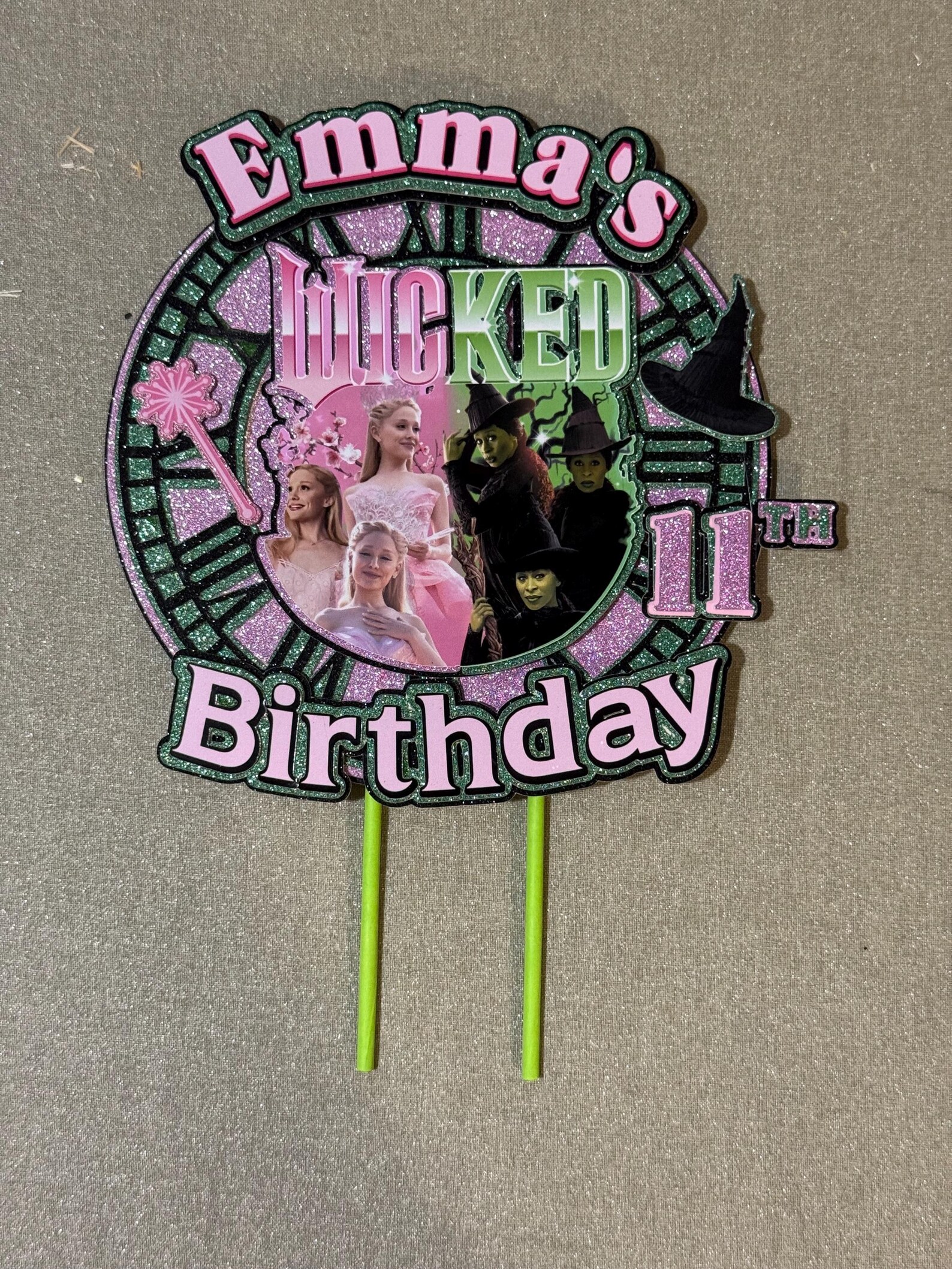 Personalized Wicked Birthday Cake Topper: Elphaba & Glinda Party Decor ...