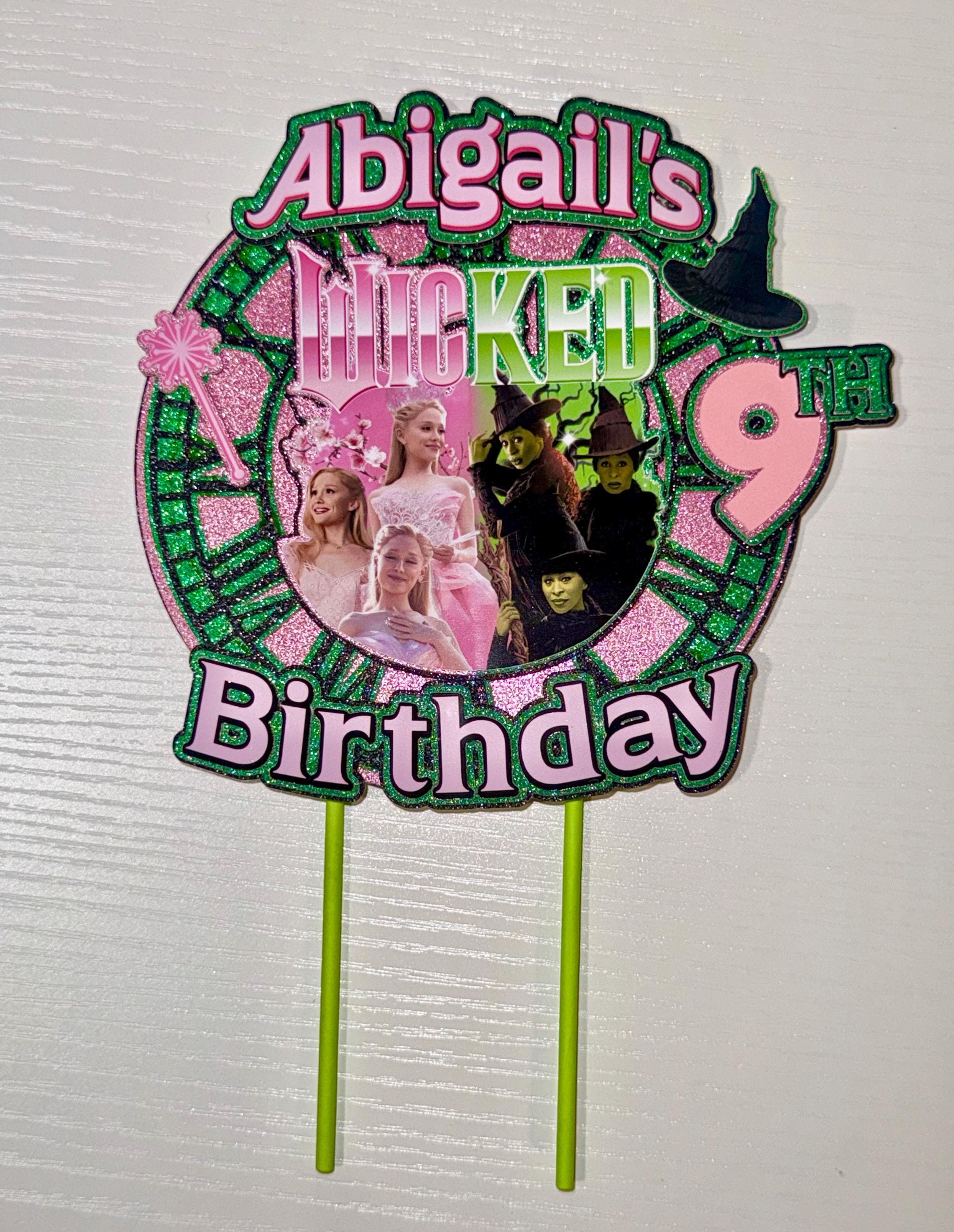 Personalized Wicked Birthday Cake Topper: Elphaba & Glinda Party Decor ...