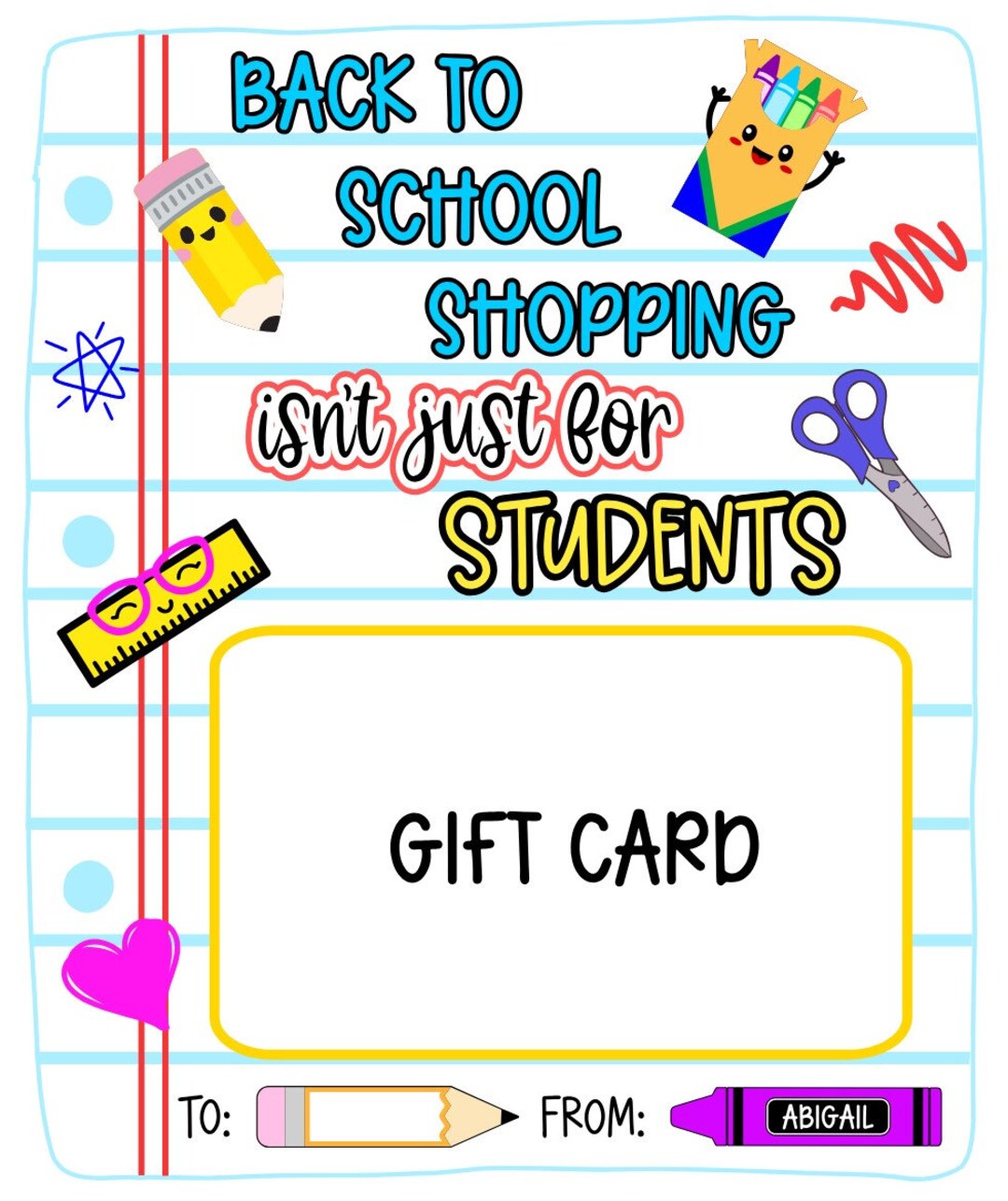 Teacher Appreciation Gift Card Holder (starbucks, Amazon, Generic ...