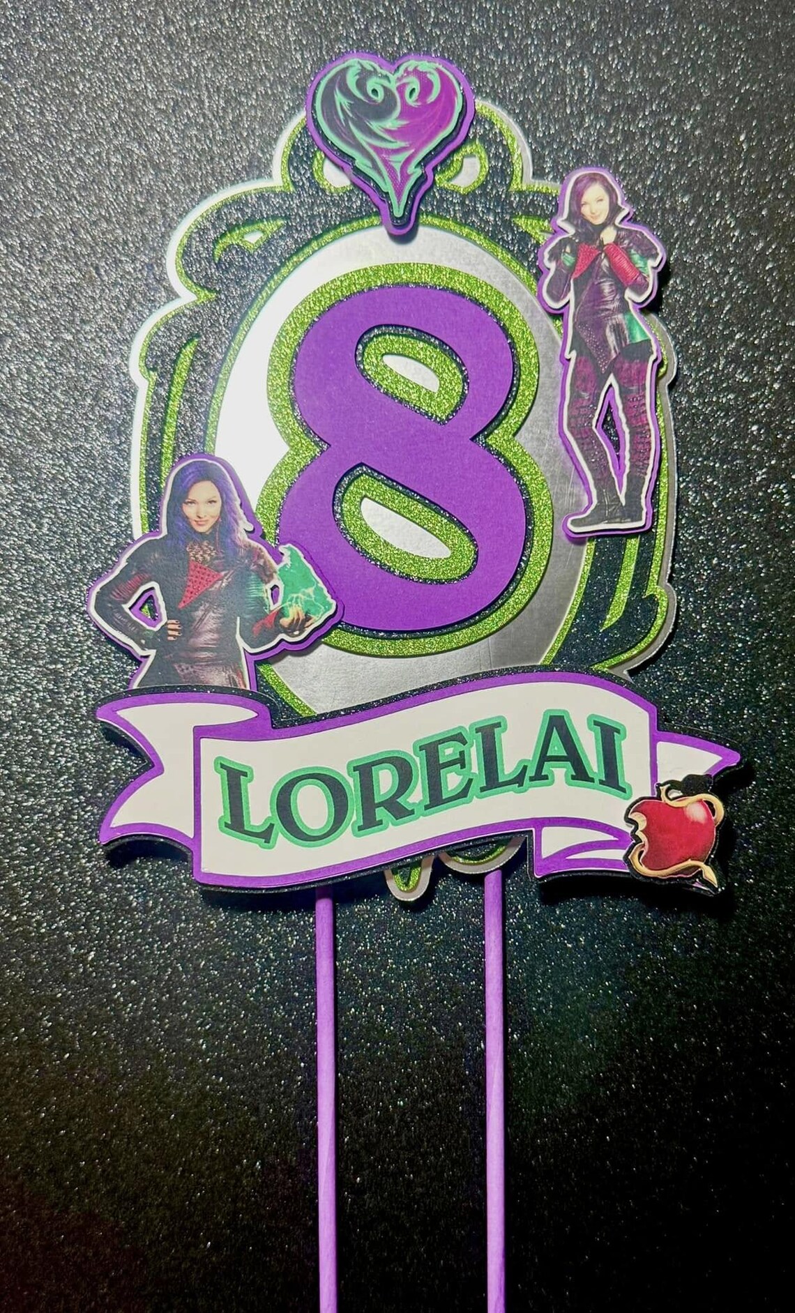 3D Descendants Cake Topper: Personalized Party Decoration - Etsy