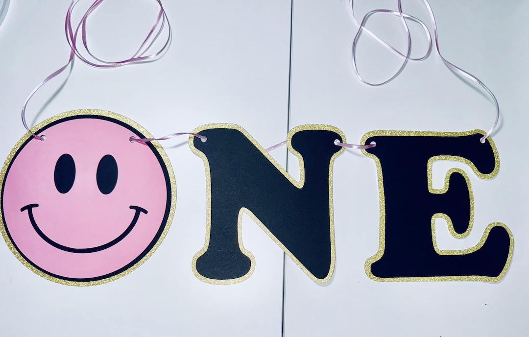 Pink One Happy Babe One Cool Girl One Happy Girl Birthday Banner