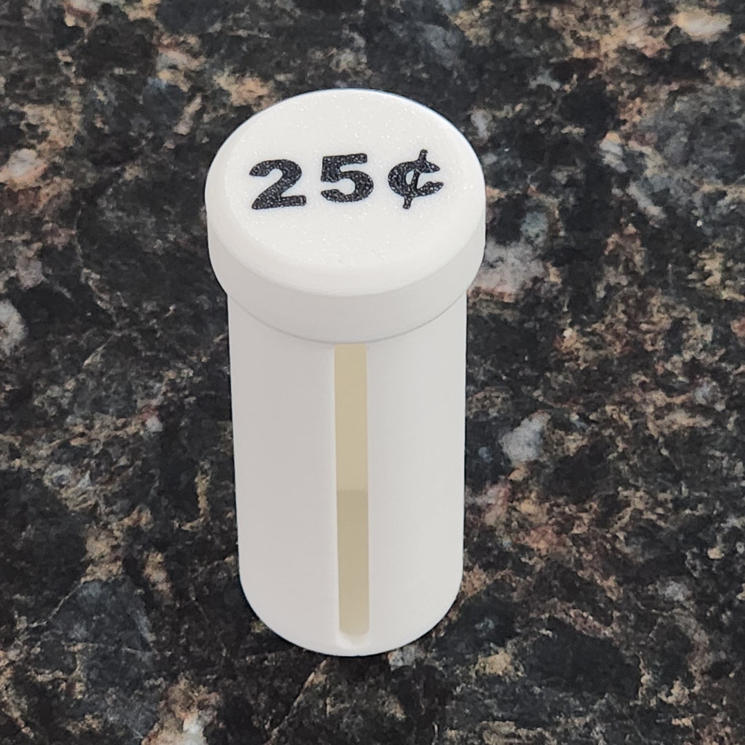 Coin Tubes for Quarters Dimes and Nickels With Viewing Slot. - Etsy