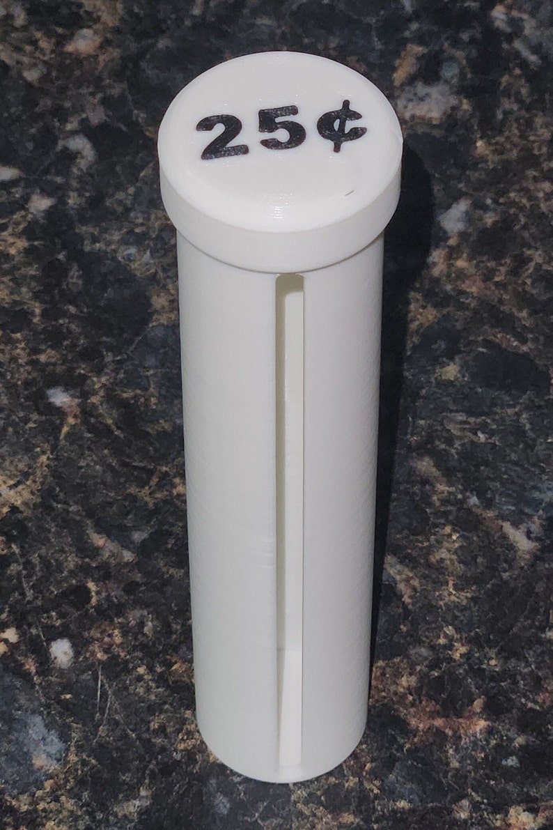Coin Tubes for Quarters Dimes and Nickels With Viewing Slot. - Etsy