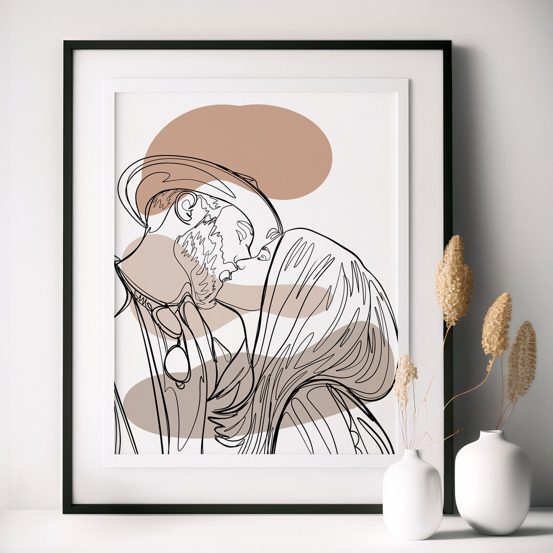 Custom Line Drawing From Photo, Personalized Anniversary Gift for ...
