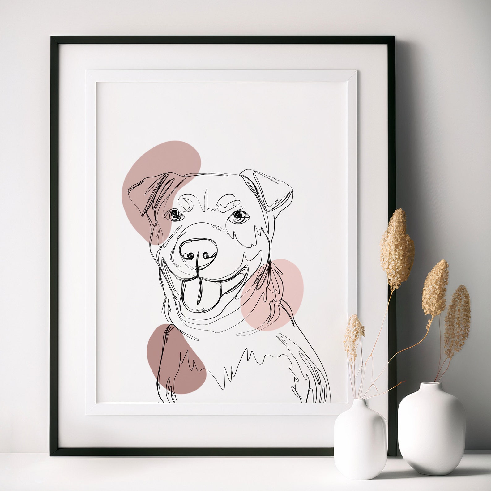 Line Art Drawing, Personalized Family Drawing, Gift for Christmas ...