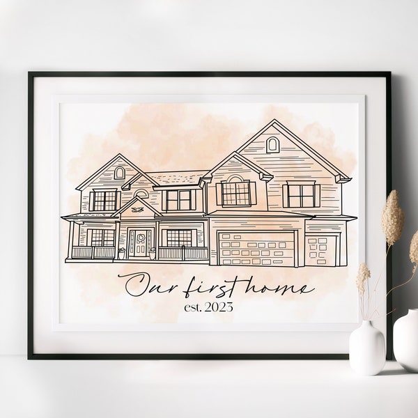 Custom House Drawing - Etsy