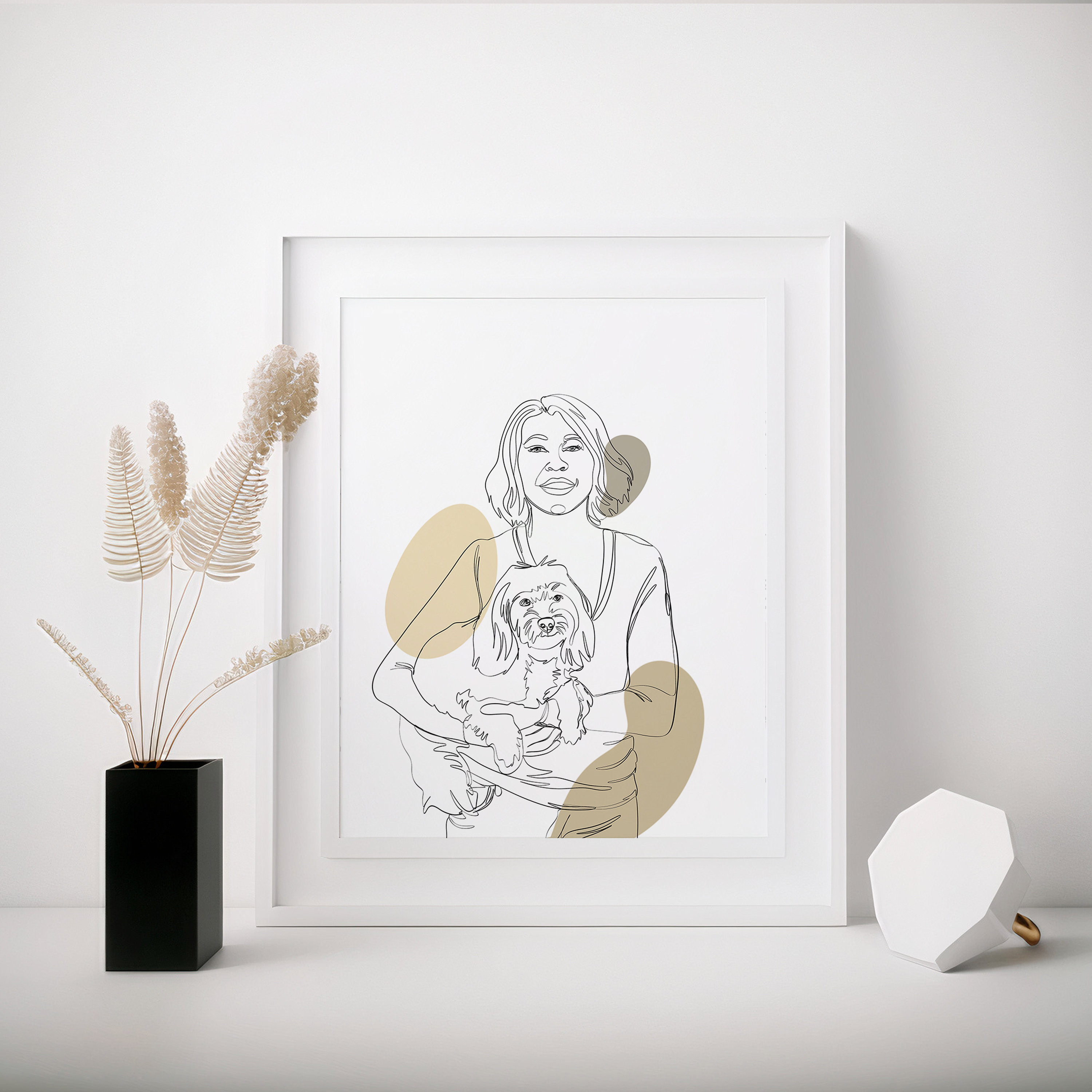 Line Art Drawing, Personalized Family Drawing, Gift for Christmas ...